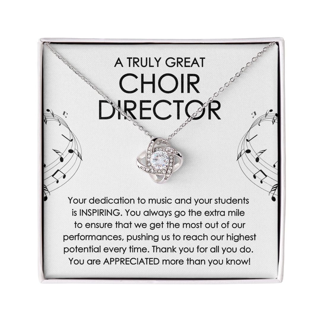 Choir Director Necklace, Gift for Choir Director, Thank You Choir ...