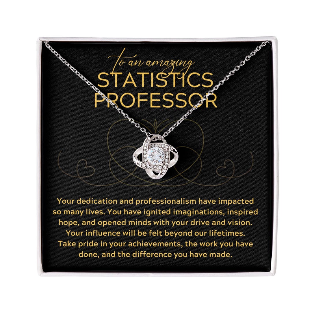 Statistics Professor Necklace, Gift for Statistics Professor, Thank You ...
