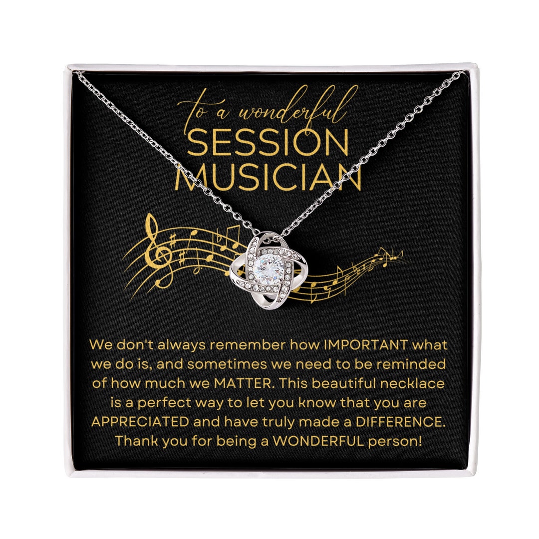 Session Musician Necklace, Gift for Session Musician, Thank You Session ...