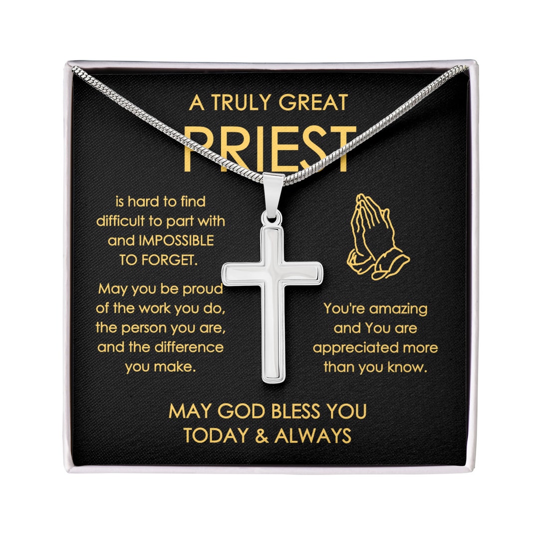 Priest Necklace, Gift for Priest, Thank You Priest, Appreciation for ...