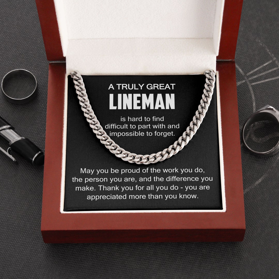 Lineman Necklace, Gift for Lineman, Thank You Lineman, Appreciation for ...