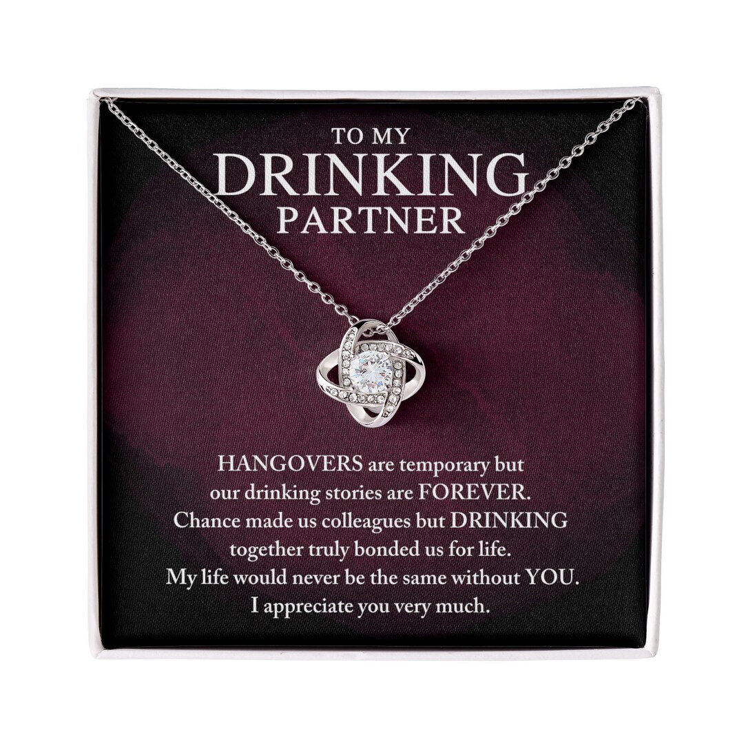 Drinking Partner Necklace, Gift for Girlfriend, Drinking Buddies ...