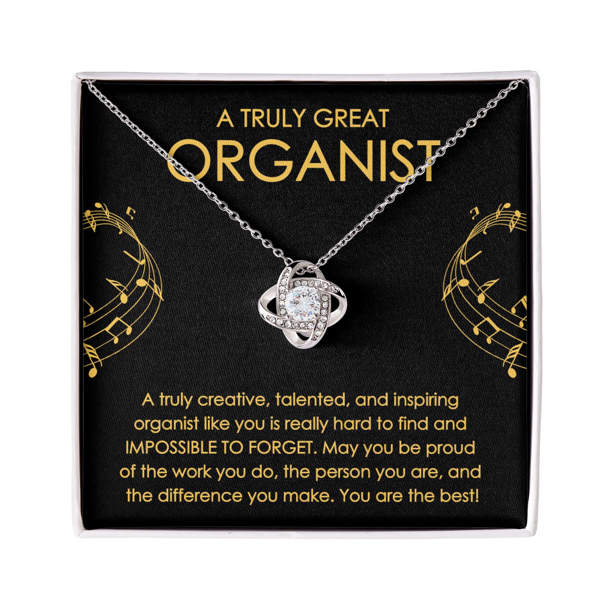 Organist Necklace, Gift for Organist, Thank You Organist, Appreciation ...