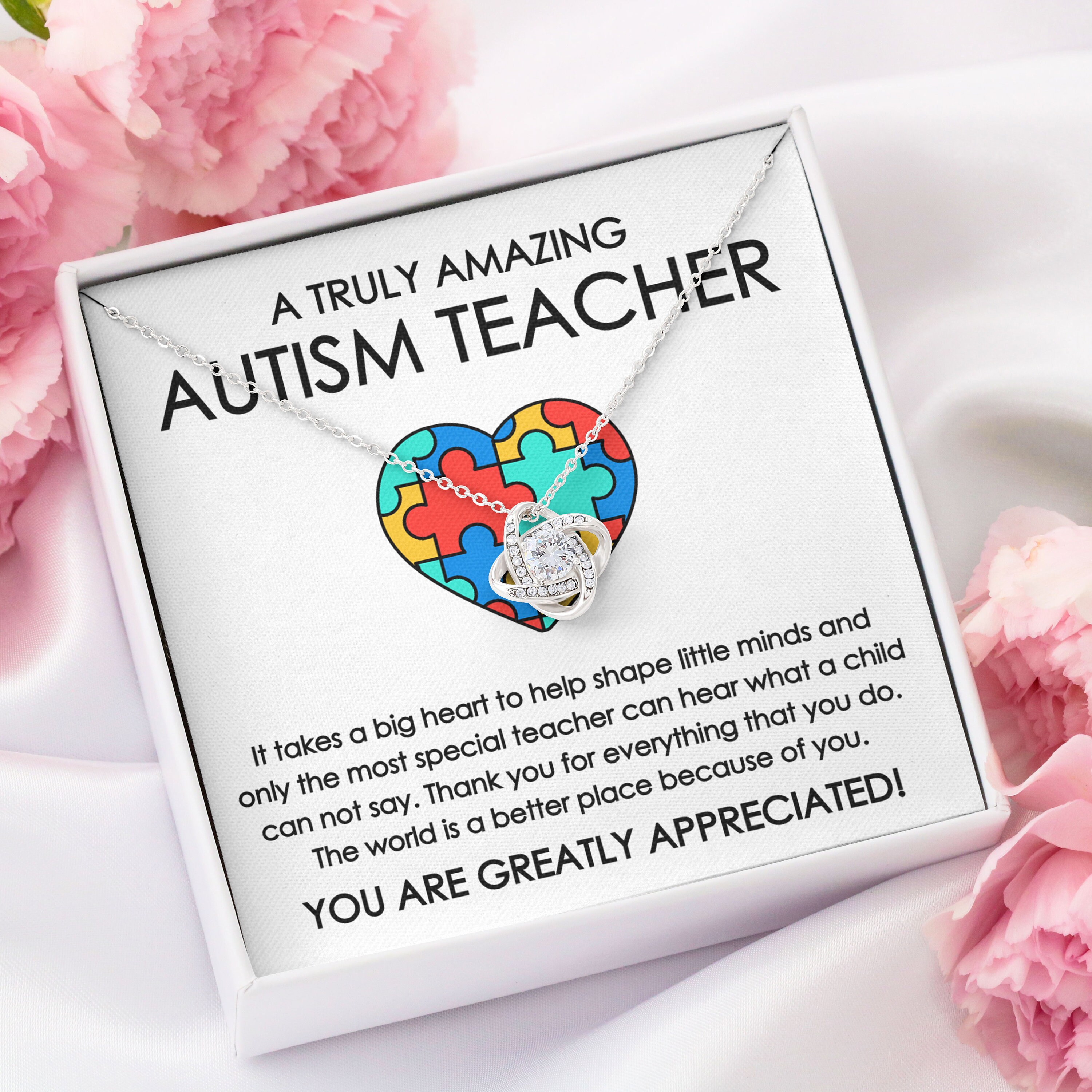 Autism Teacher Necklace Autism Awareness Jewelry Autism - Etsy