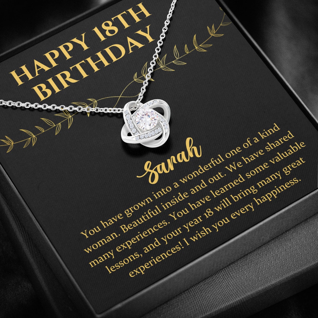 Personalized 18th Birthday Necklace, 18th Birthday Gift Daughter ...