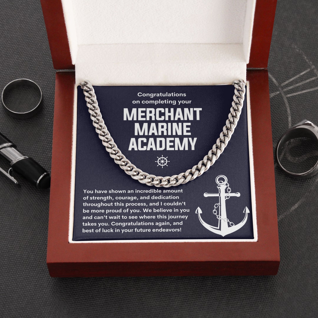 Merchant Marine Academy Graduation Necklace, Gift for Son, Brother ...