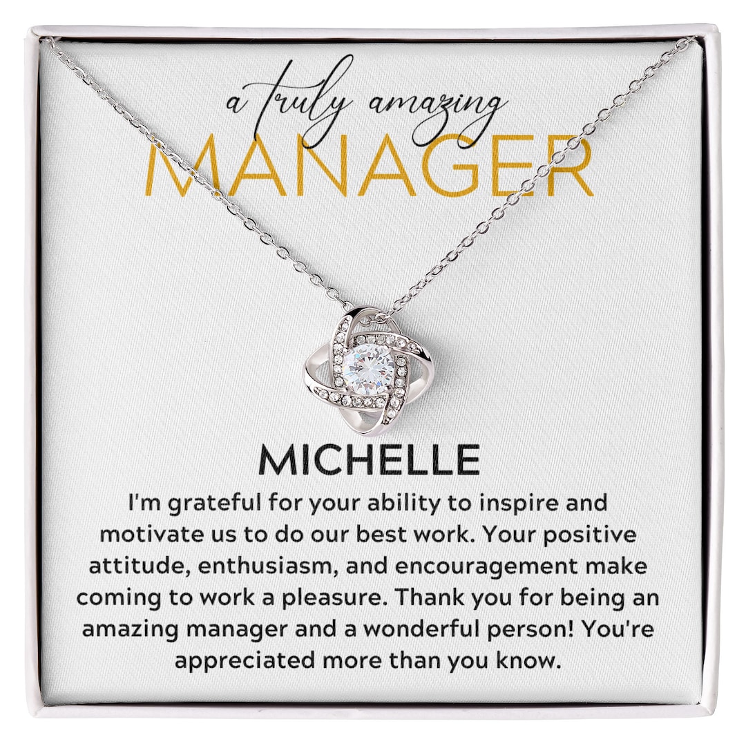 Personalized Manager Necklace Gift for Manager Thank You - Etsy