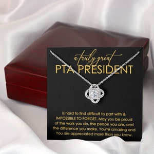 PTA President Necklace, Gift for PTA President, Thank You PTA President ...