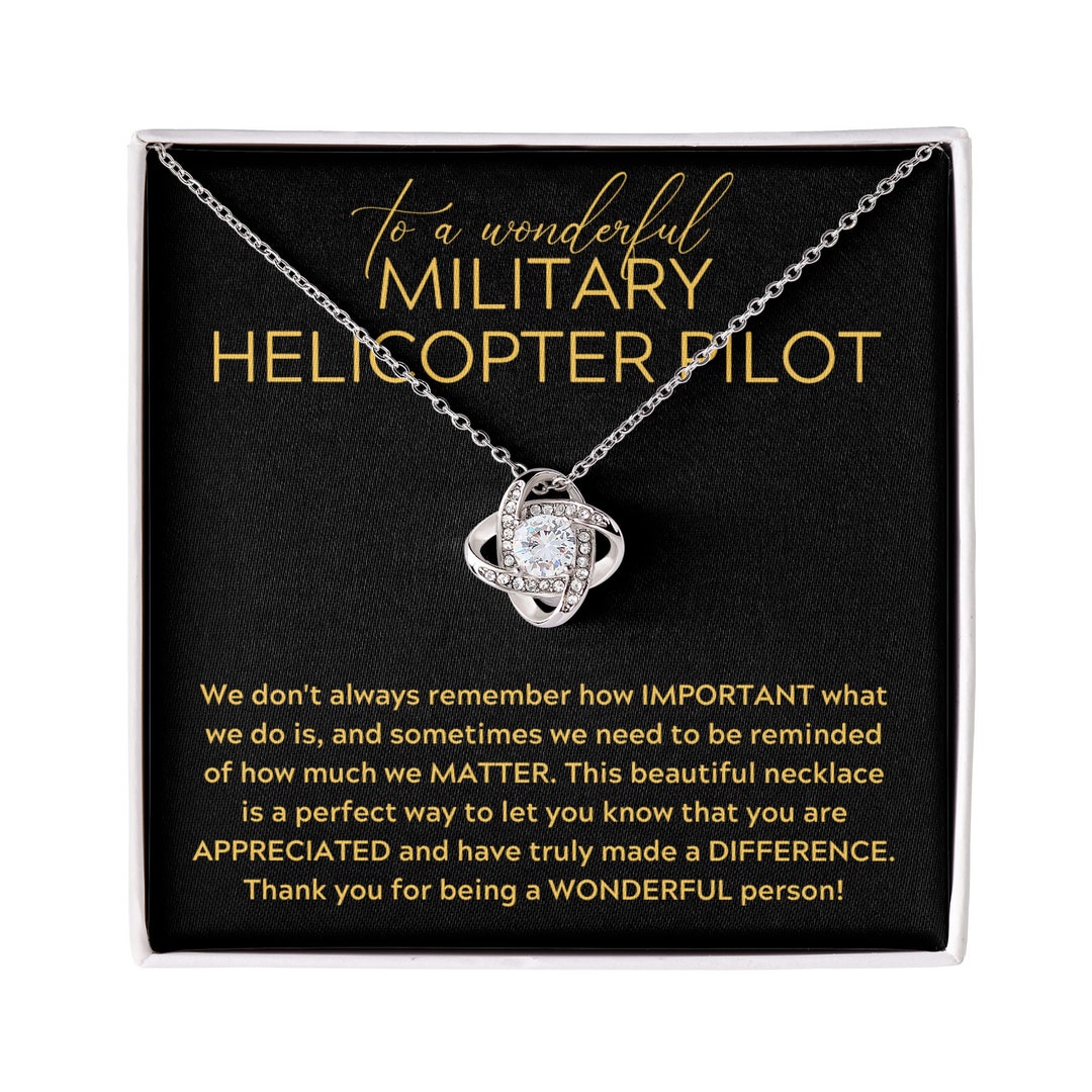 Military Helicopter Pilot Necklace, Gift for Military Helicopter Pilot ...
