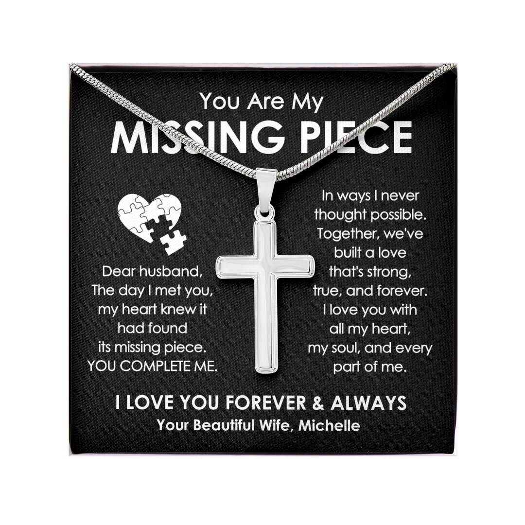 Personalized You Are My Missing Piece Necklace, Custom Valentine's Day ...