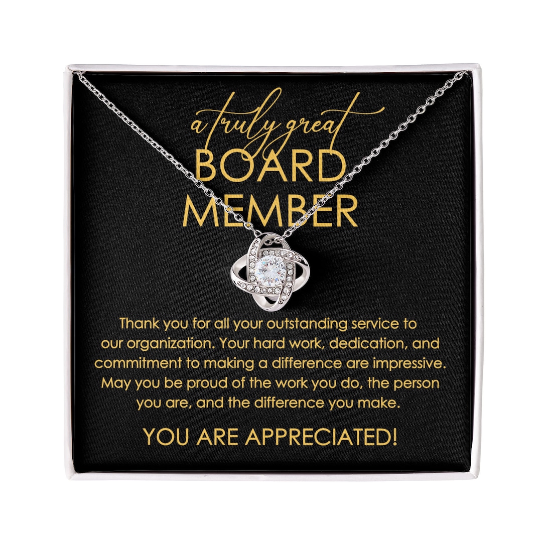 Board Member Necklace, Gift for Board Member, Thank You Board Member ...