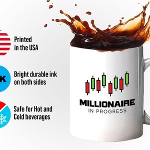 Stock Trader Coffee Mug, Millionaire in Progress, Trading, Day Trader ...