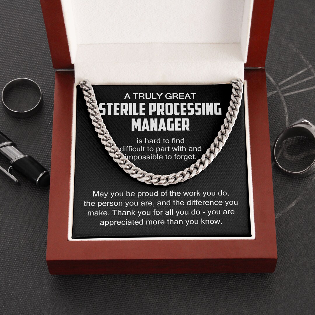 Sterile Processing Manager Necklace, Gift for Sterile Processing ...