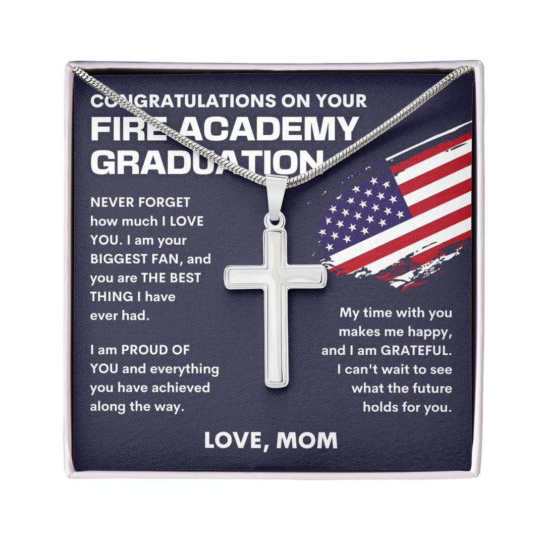 Firefighter Son Graduation Necklace, Fire Academy Graduation ...