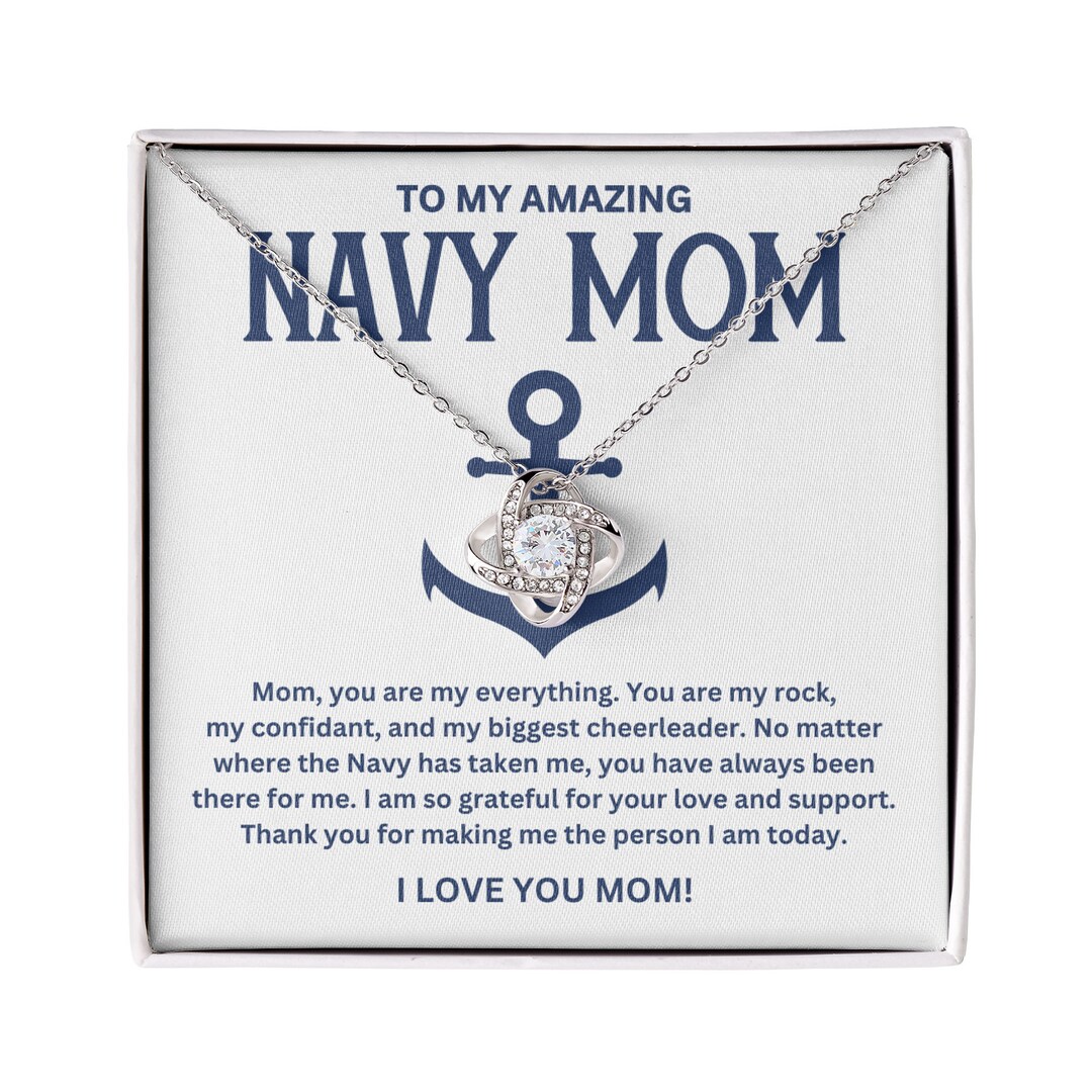 Navy Mom Necklace, Navy Veteran Mom, Marine Mom, Military Mama, Navy ...