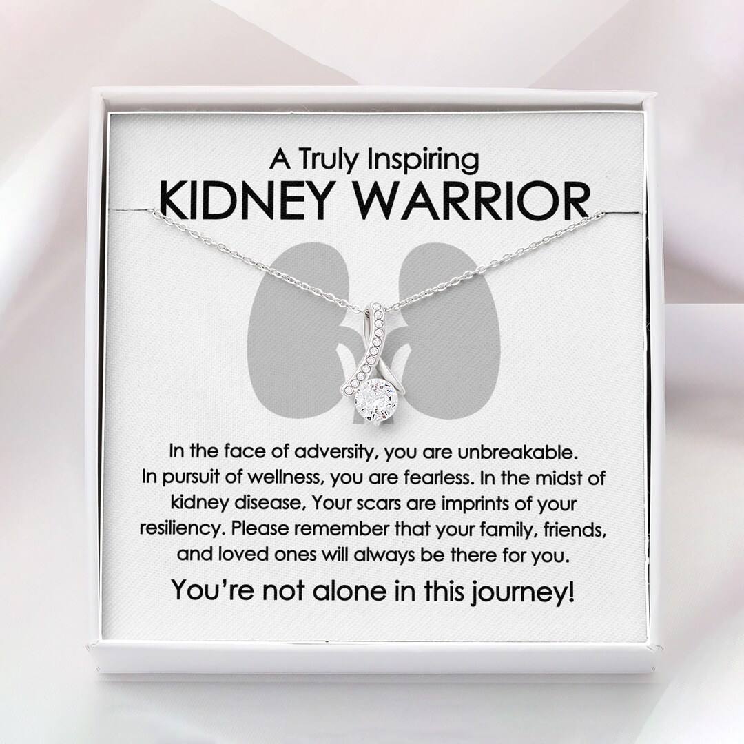 Kidney Warrior Necklace, Support Gift for Kidney Warrior, Kidney ...