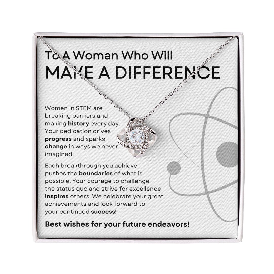Women in STEM Necklace, STEM Major Degree, Female Scientist, Researcher ...