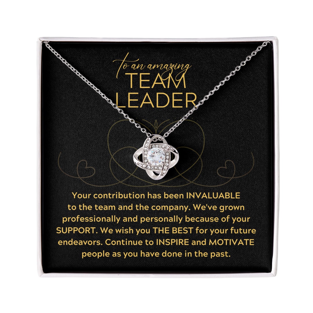Team Leader Necklace, Gift for Team Leader, Thank You Team Leader ...