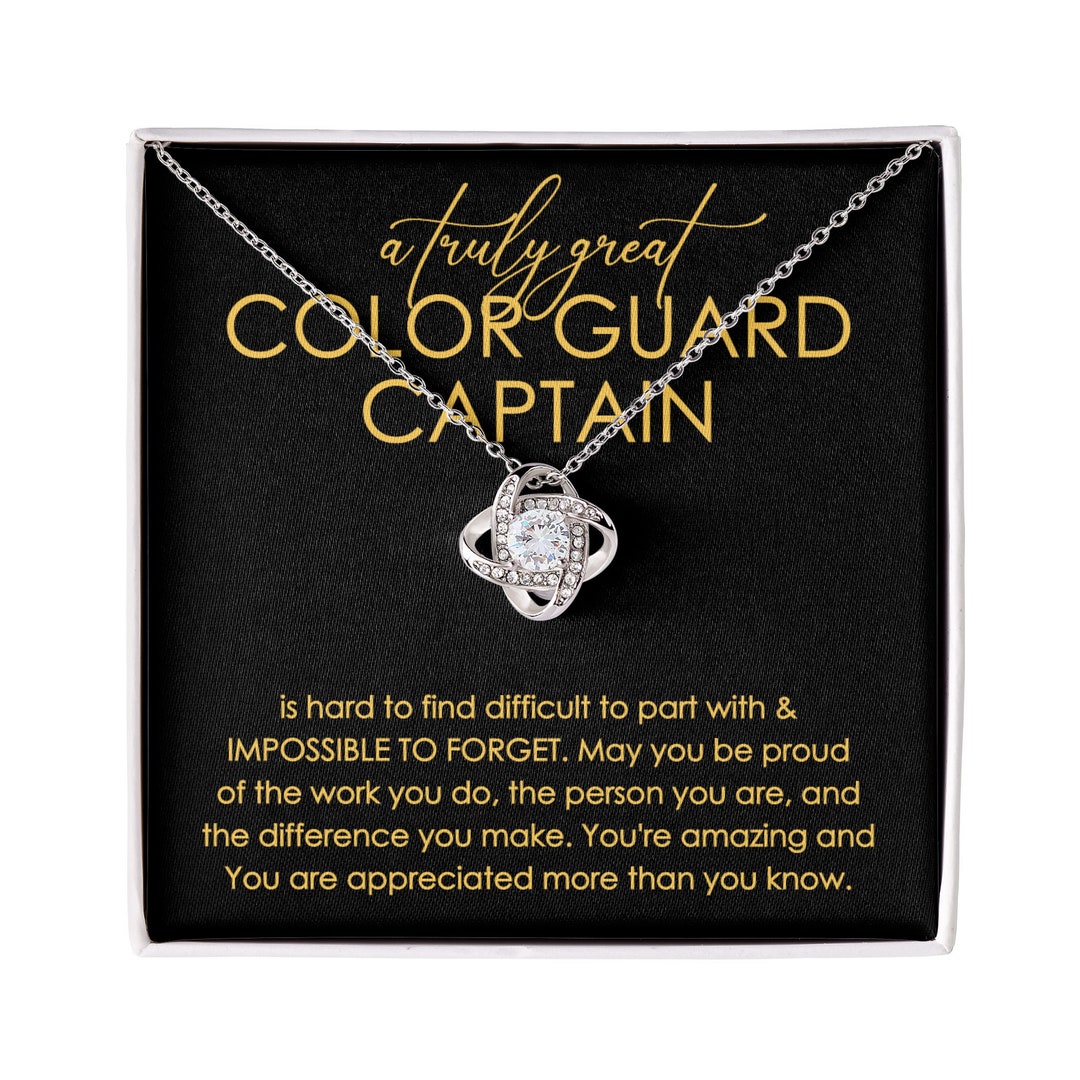 Color Guard Captain Necklace, Gift for Color Guard Captain, Thank You ...