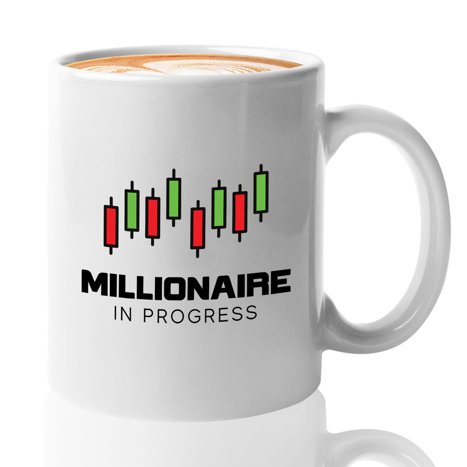 Stock Trader Coffee Mug Millionaire in Progress Trading Day - Etsy