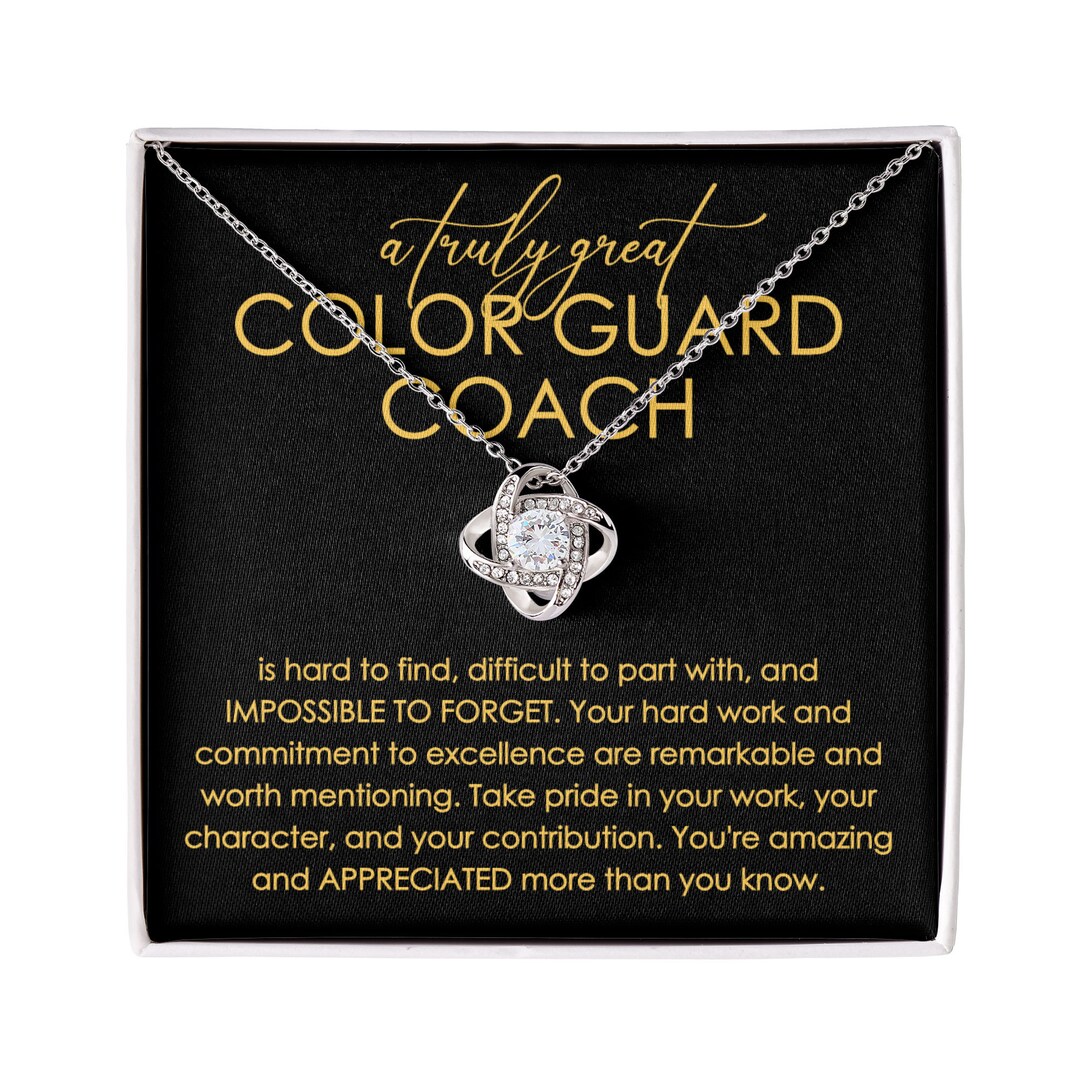 Color Guard Captain Necklace, Gift for Color Guard Captain, Thank You ...