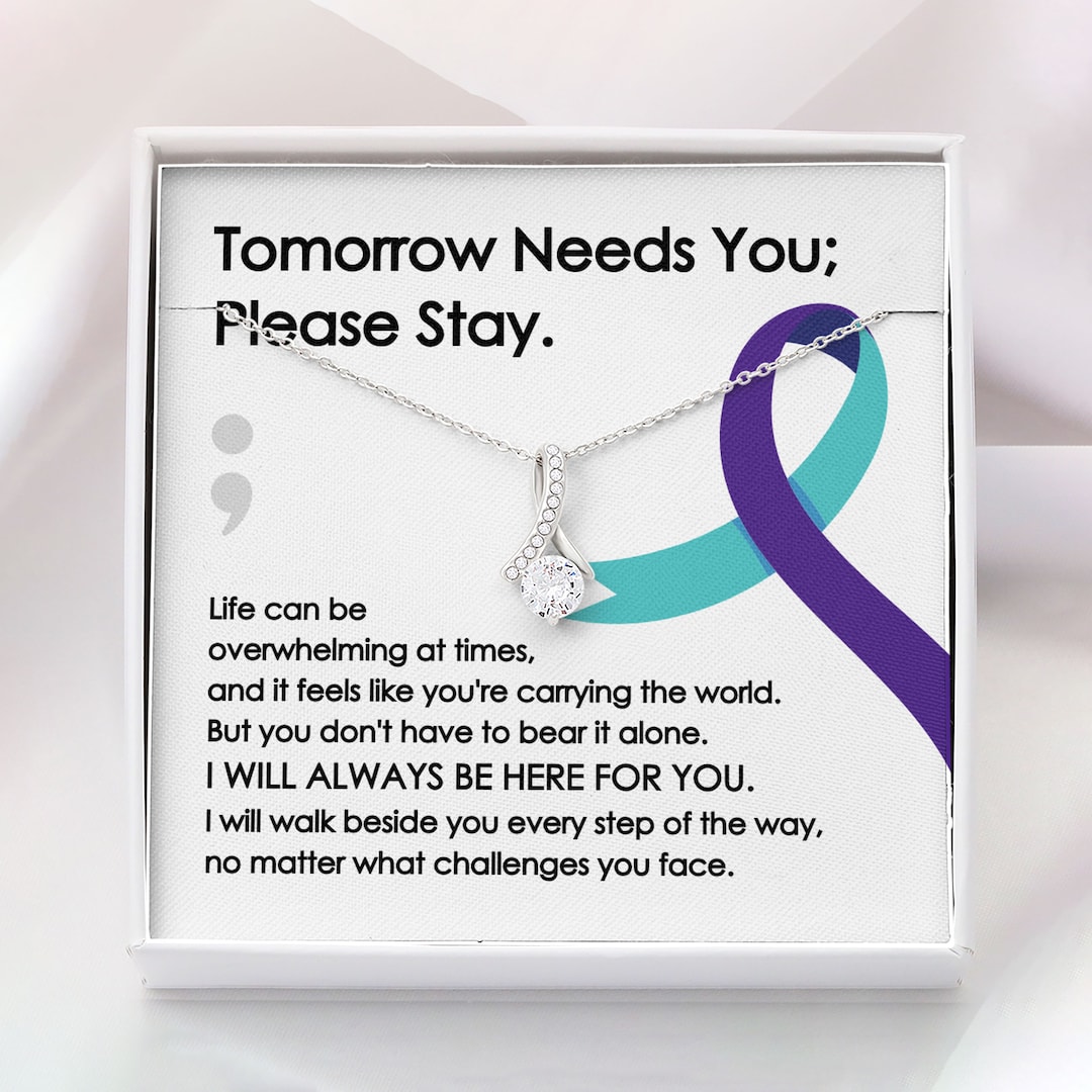 Suicide Prevention Awareness Necklace T For Friend Sister Recovery Mental Health T