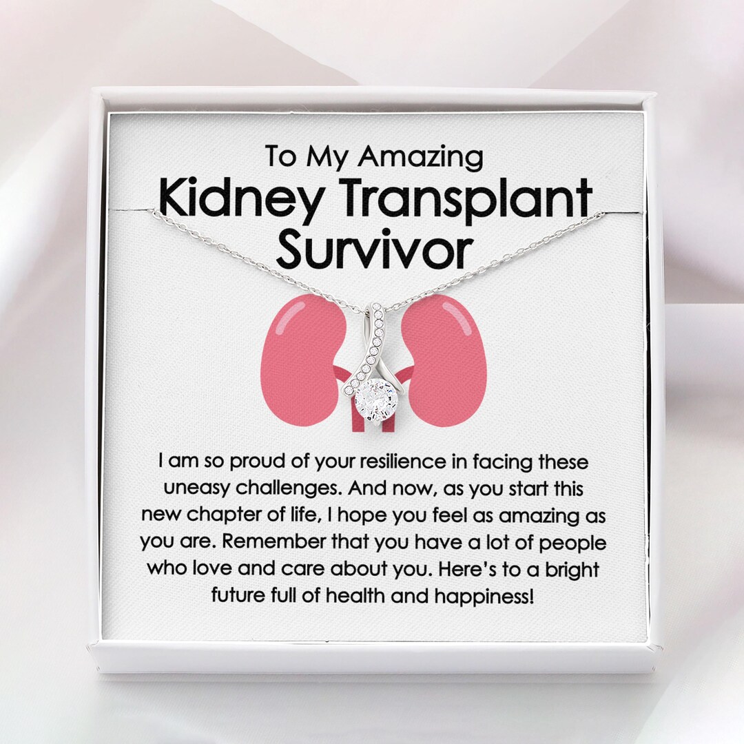 Kidney Transplant Survivor Necklace, Gift for Kidney Transplant ...