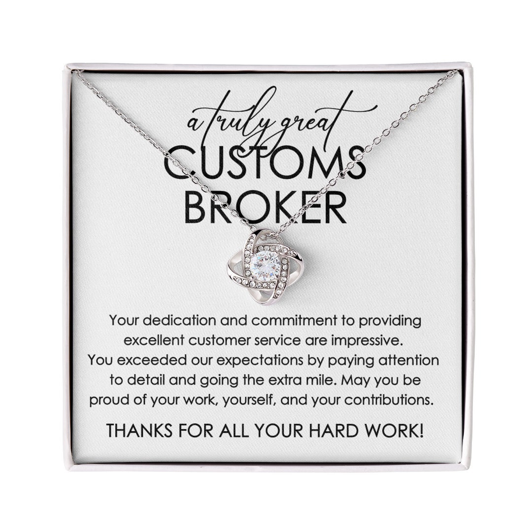 Customs Broker Necklace, Gift for Customs Broker, Thank You Customs ...