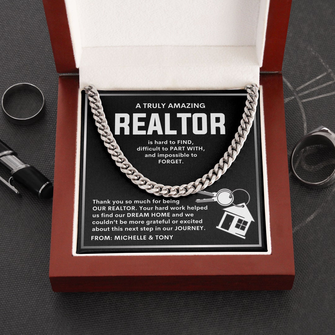 Realtor Necklace Gift From Client, Gift for Realtor, Thank You Realtor ...