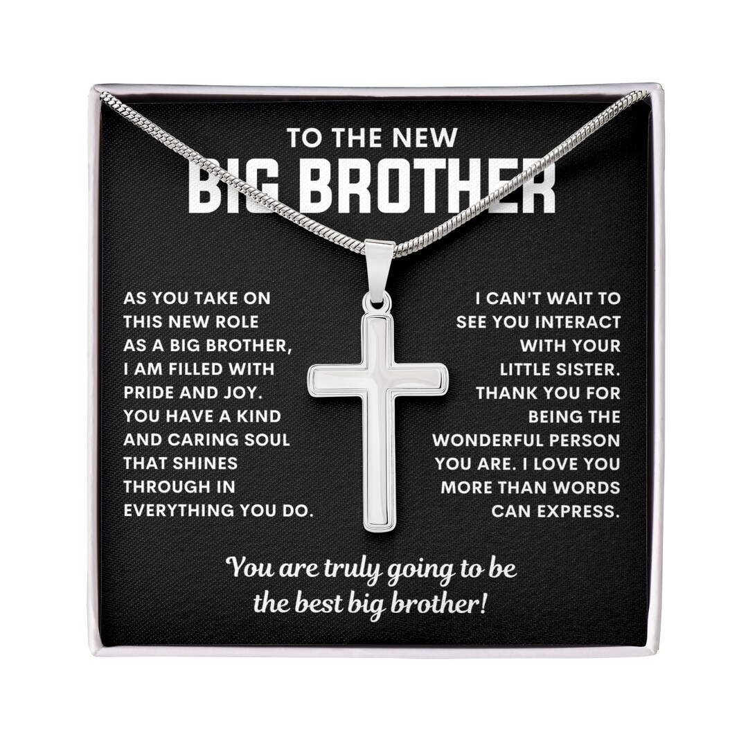 New Brother Necklace, Big Bro Gift From Mom Dad, Big Brother Birthday ...