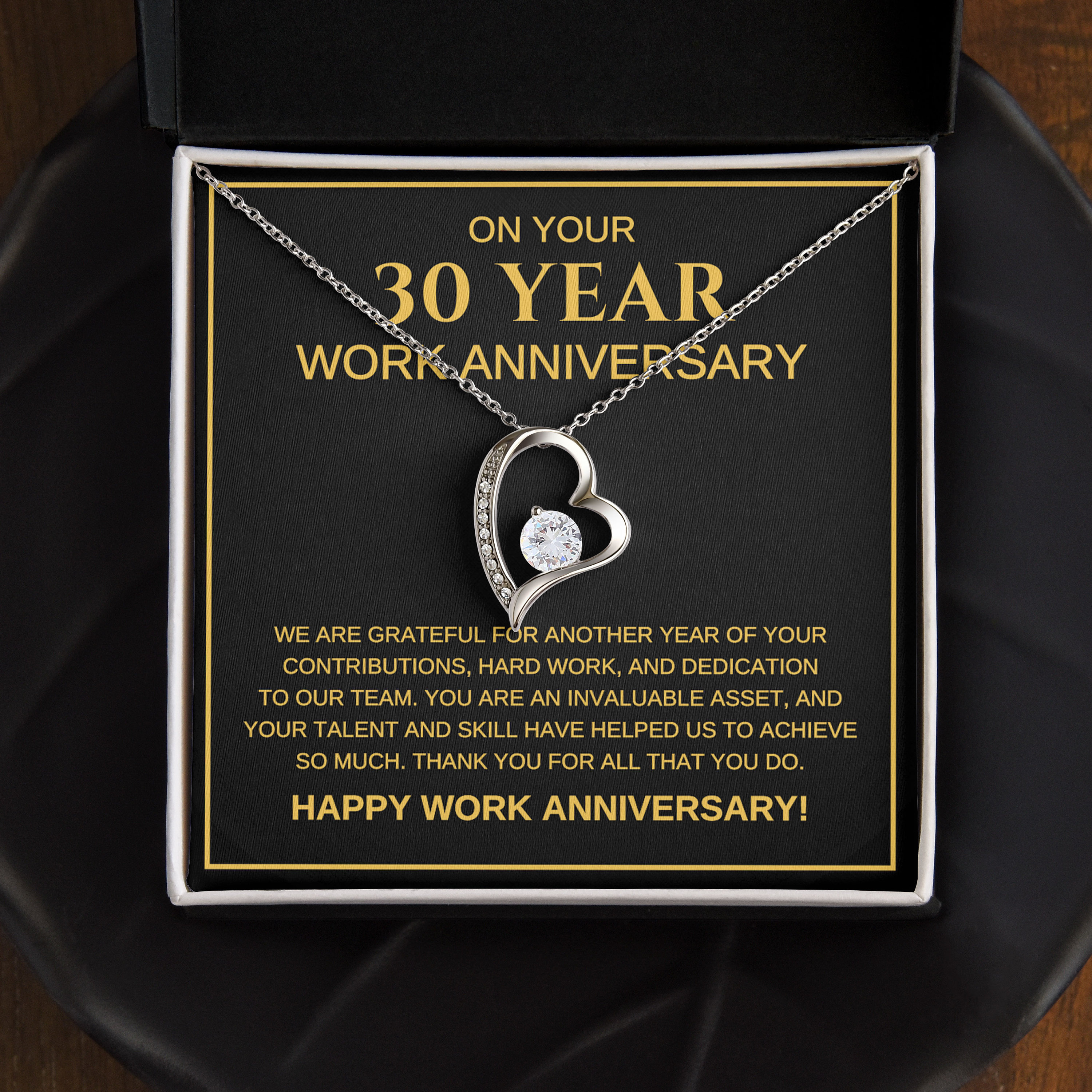 30 Year Work Anniversary Necklace Service Award Company - Etsy