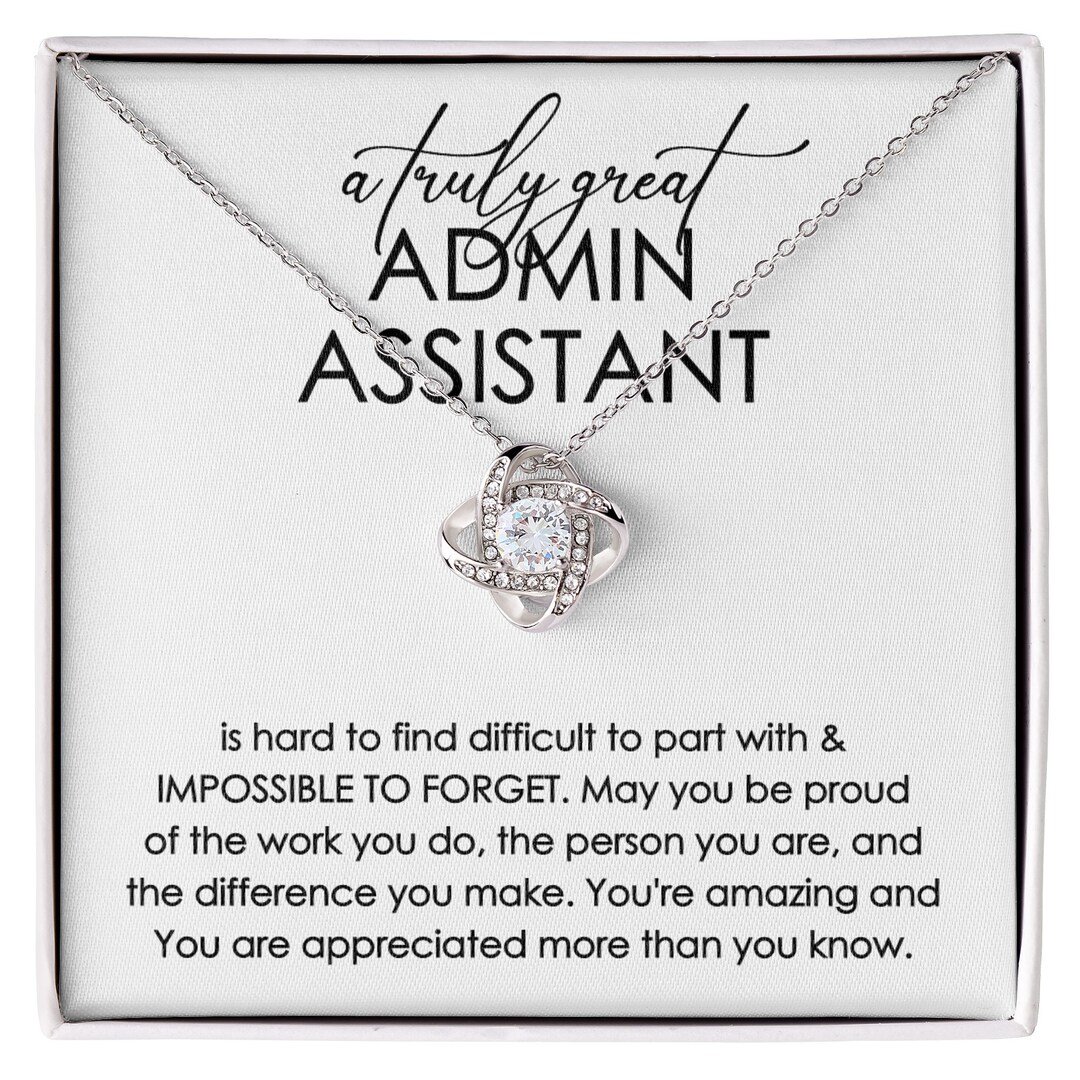 Admin Assistant Necklace, Gift for Admin Assistant, Thank You Admin ...