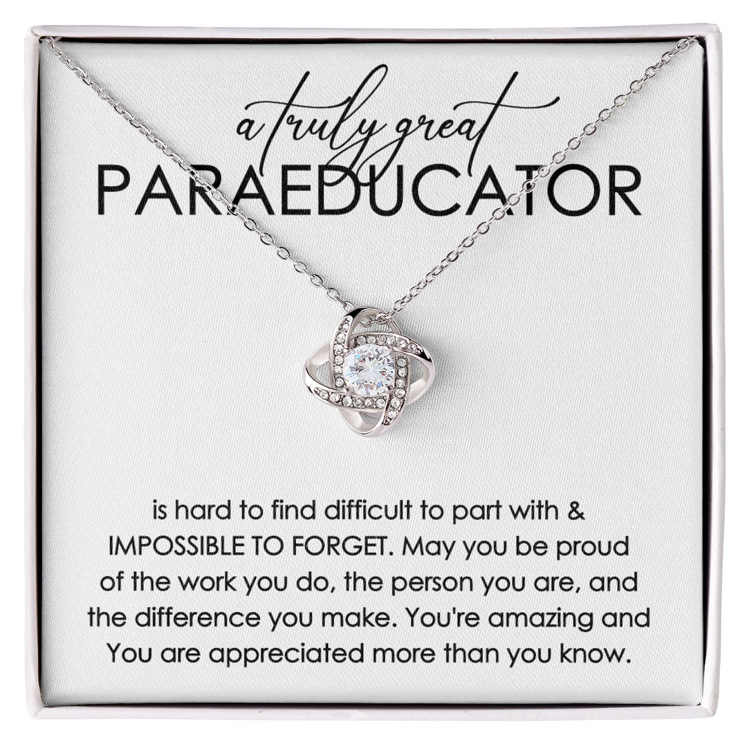 Paraeducator Necklace, Gift for Paraeducator, Thank You Paraeducator ...