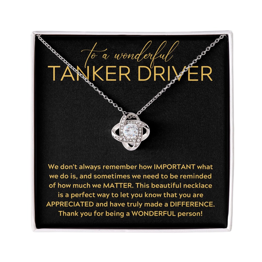 Tanker Driver Necklace for Woman, Appreciation Gift for Tanker Driver ...