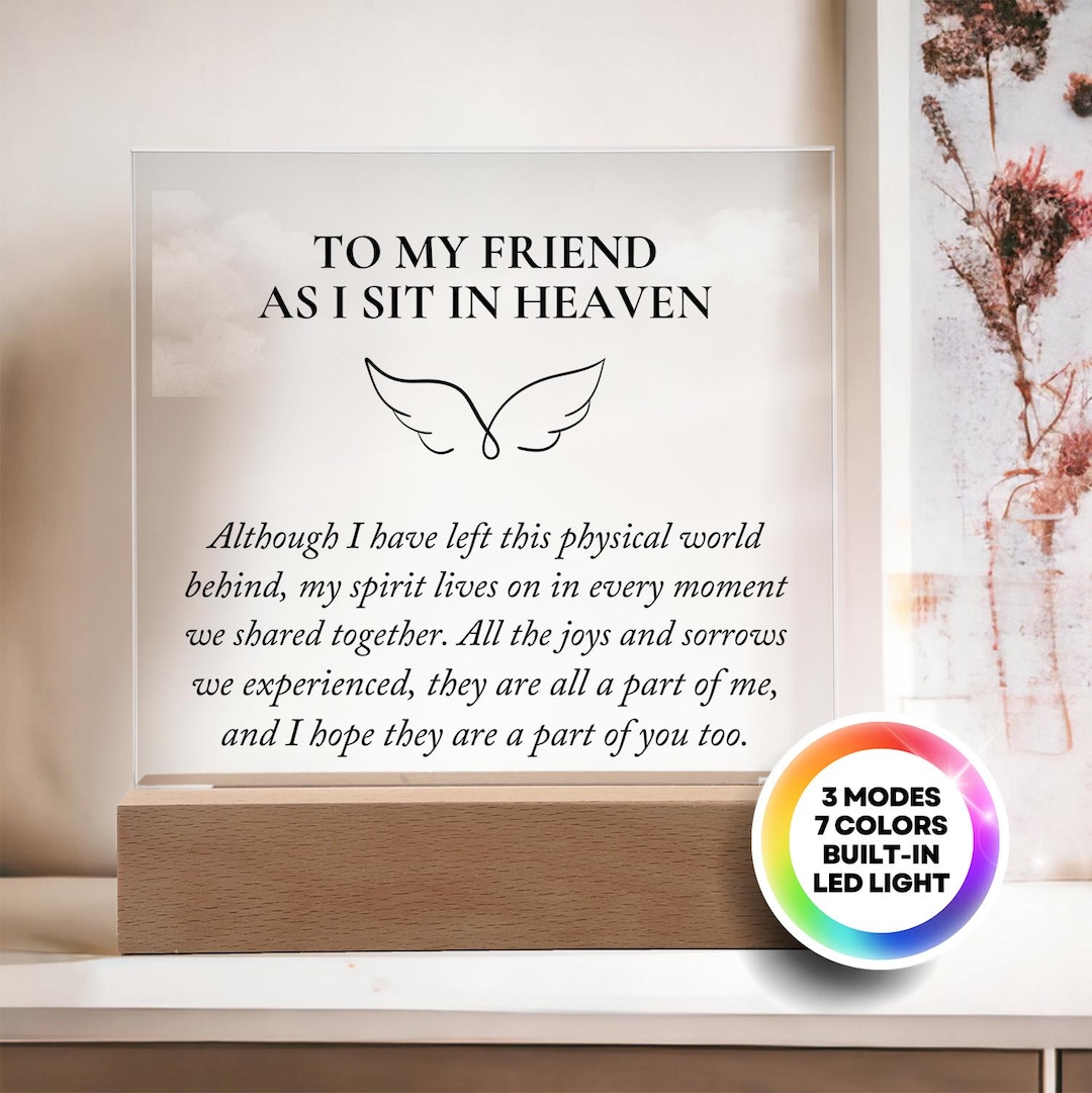 Personalized Loss of Best Friend Memorial Plaque, in Loving Memory of ...