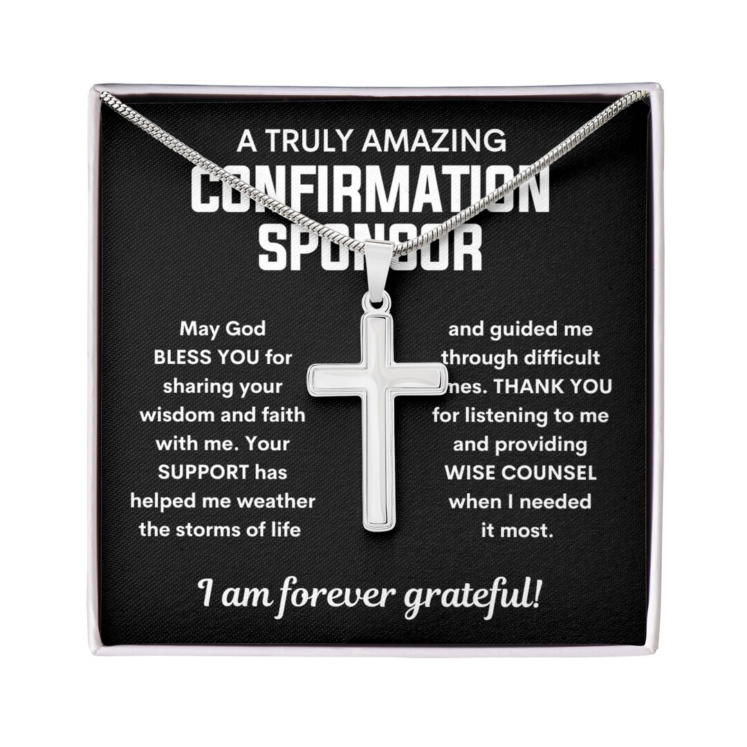 Confirmation Sponsor Necklace for Men Sponsor, Thank You Gift for ...