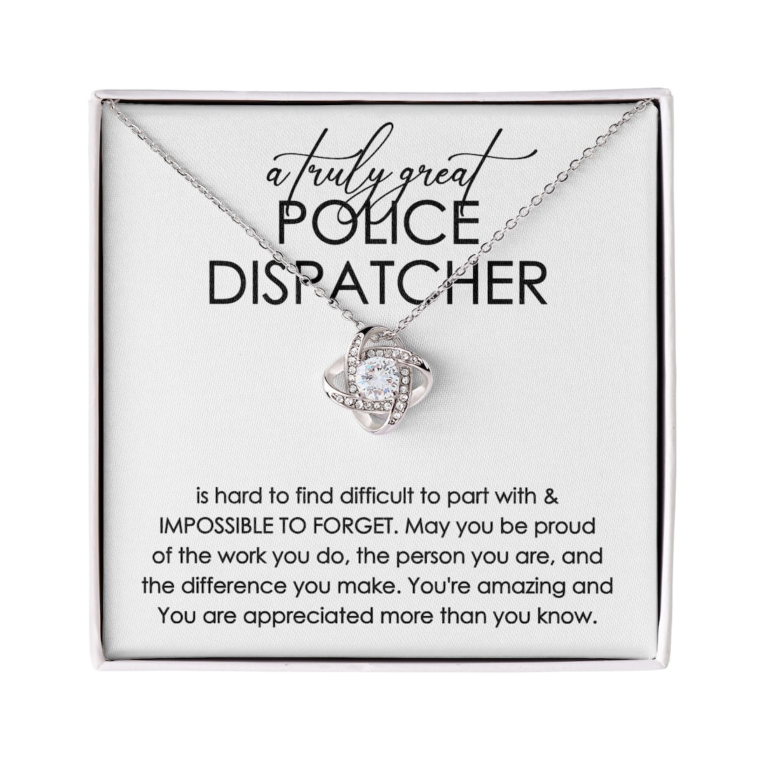 Police Dispatcher Necklace, Gift for Police Dispatcher, Thank You ...