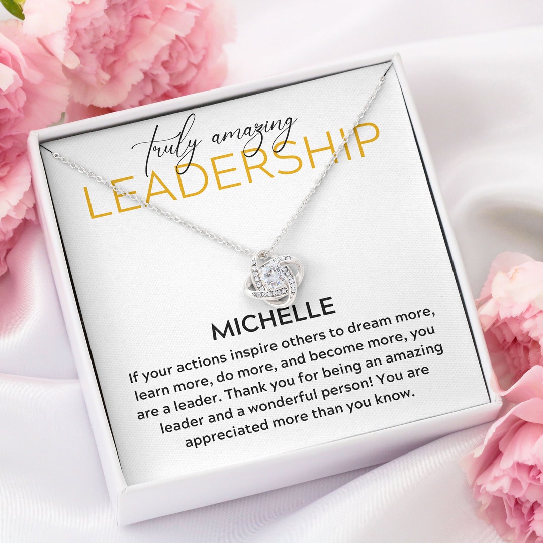 Personalized Leadership Necklace, .925 Sterling Silver, Thank You ...