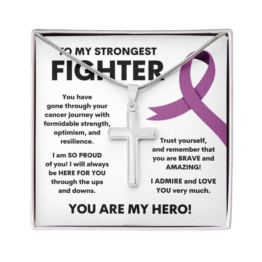 Inspiring Cancer Fighter Necklace, Cancer Support, Cancer Awareness ...
