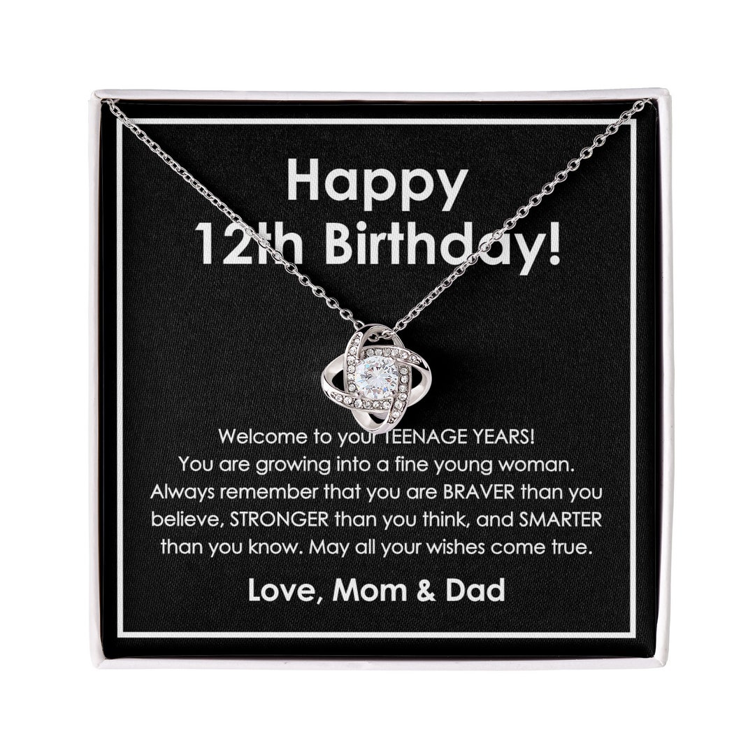 Teenage Daughter 12th Birthday Necklace, Daughter Twelfth Birthday Gift ...