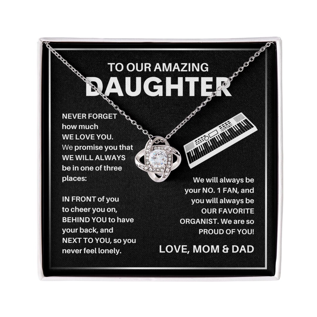 Organist Daughter Necklace, Gift for Organist Daughter, Organist ...