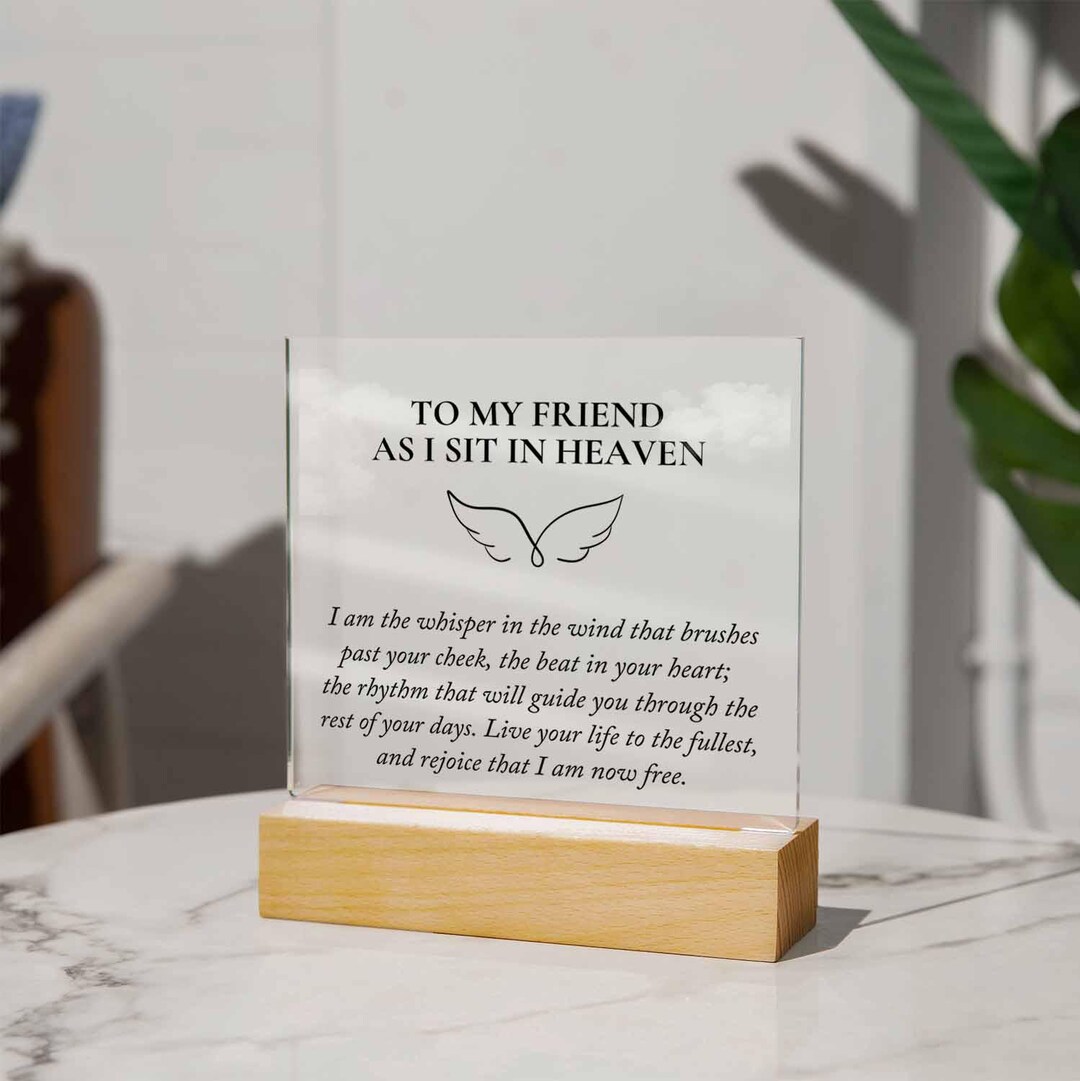 Personalized Loss of Best Friend Memorial Plaque, in Loving Memory of ...