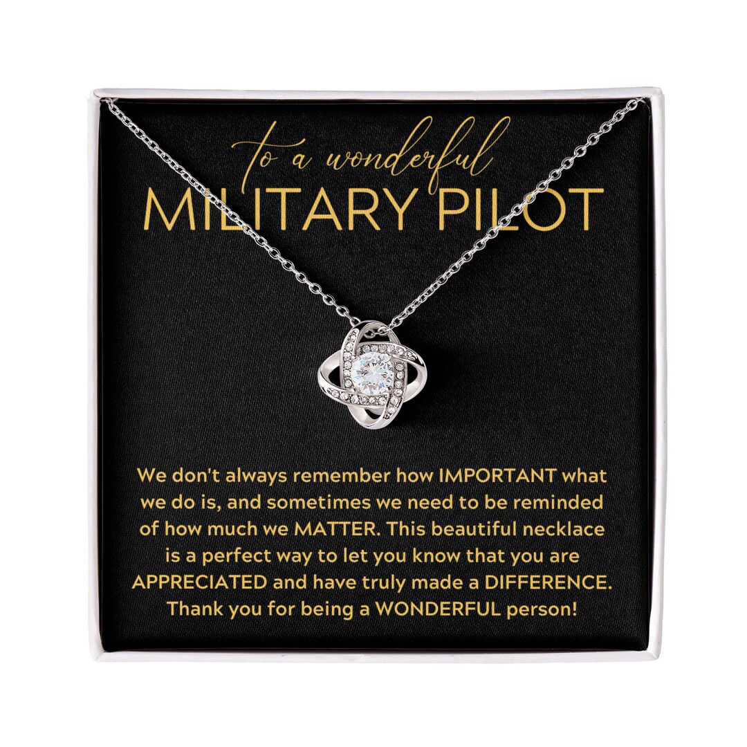 Military Female Pilot Necklace, Gift for Female Pilot, Appreciation ...