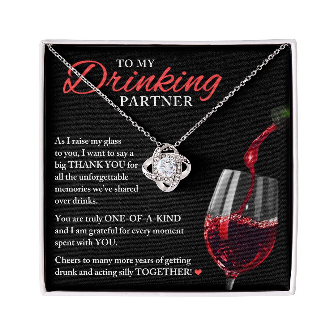 Drinking Partner Necklace, Gift for Girlfriend, Drinking Buddies ...