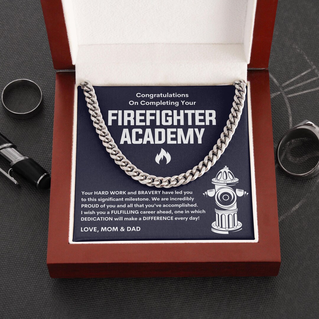 Firefighter Academy Graduation Gift for Son Stepson, Fire Academy ...
