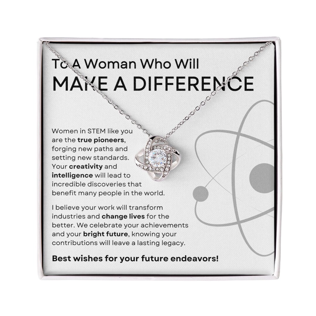Women in STEM Necklace, STEM Major Degree, Female Scientist, Researcher ...