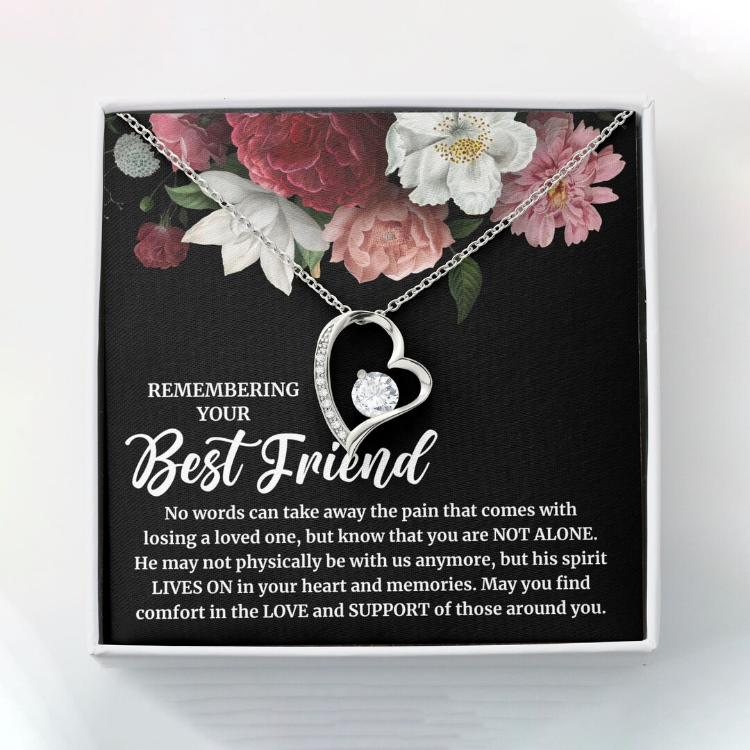Remembering Your Best Friend Necklace, Loss of Best Friend, Sympathy ...