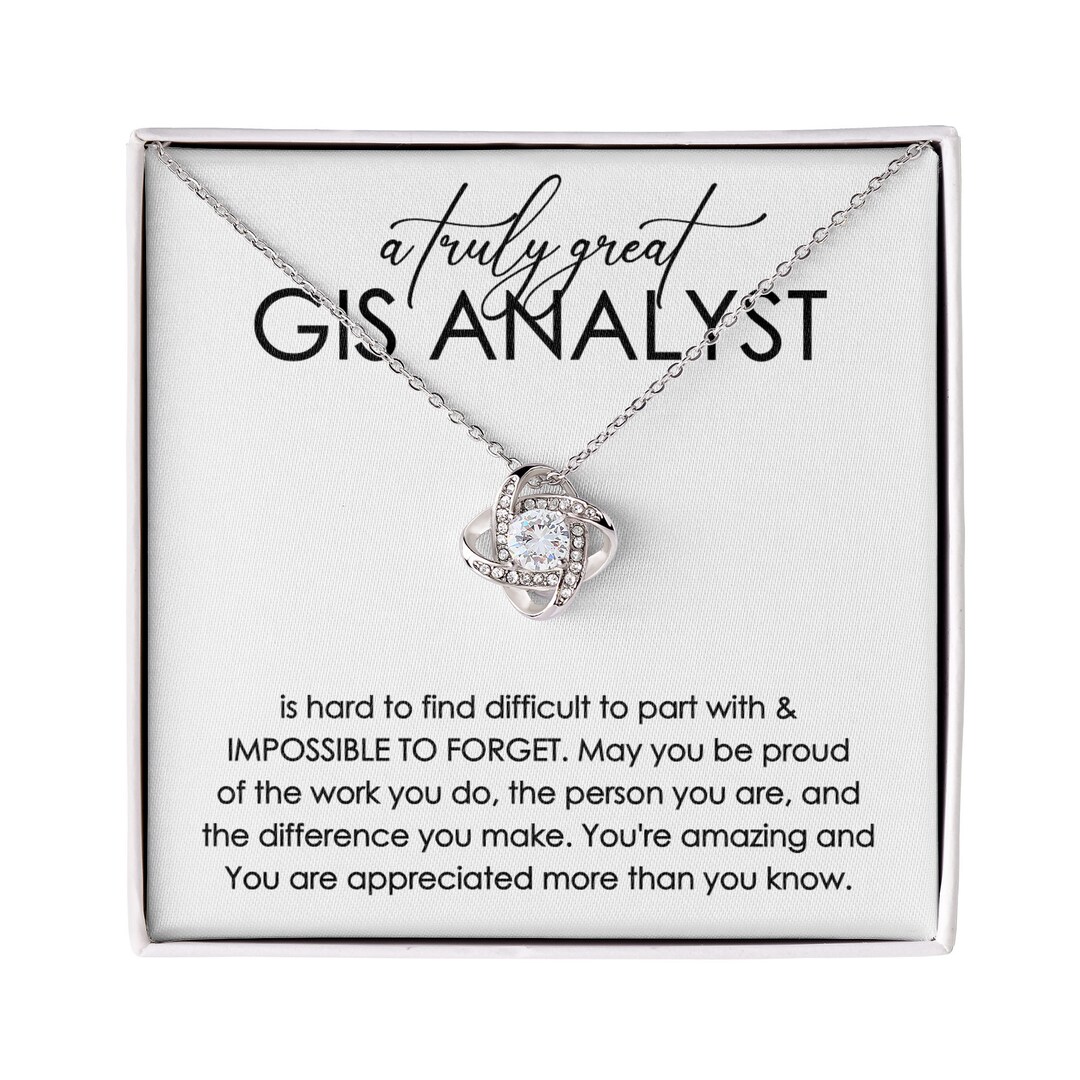 GIS Analyst Necklace, Gift for GIS Analyst, Thank You GIS Analyst ...