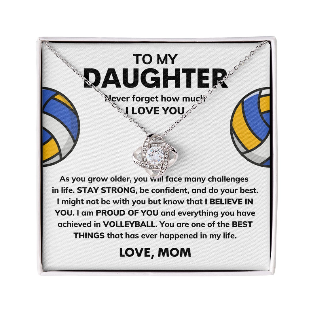 Volleyball Sport Daughter Necklace, Volleyball Daughter Team Gift ...