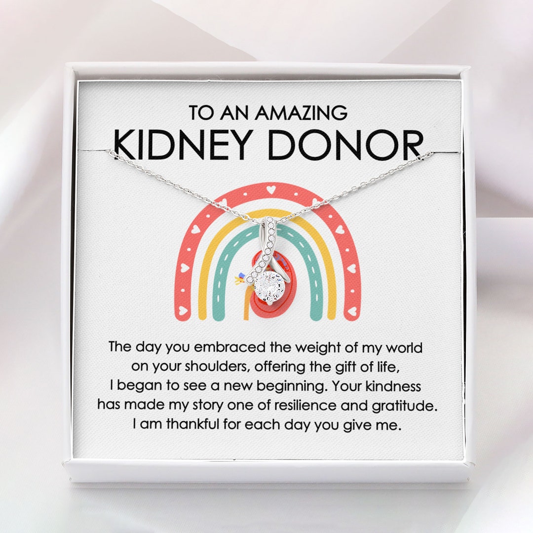 Kidney Donor Necklace Gift for Kidney Donor Thank You Kidney - Etsy